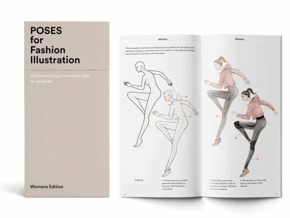 Poses for Fashion Illustration (Female Card Box): 100 essential figure ...